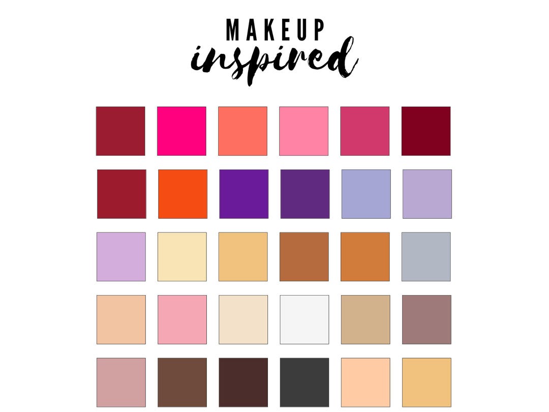 Procreate Color Palette Makeup Foundation Lipstick Eyeshadow Cosmetics ...