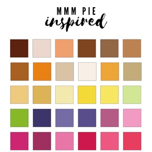 Procreate Color Palette Mmm Pie Thanksgiving Holiday Dessert Food ...