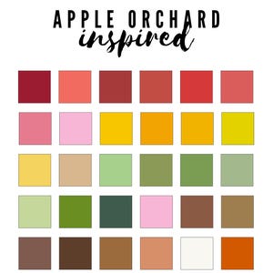 Procreate Color Palette Apple Orchard Fall Autumn Leaf Inspired Color ...