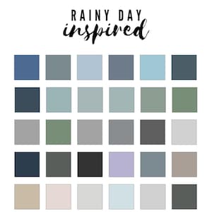 Procreate Color Palette Rainy Day Nature Rain Water Outdoor Blue ...