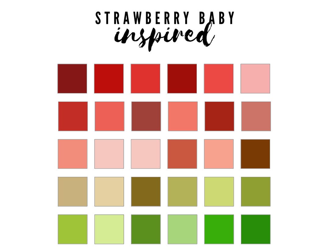 Procreate Color Palette Strawberry Baby Fruit Sweet Cute Food Inspired ...