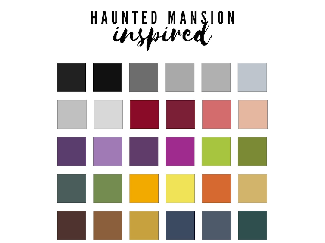 Procreate Color Palette Haunted Mansion Spooky Halloween Goth Inspired ...