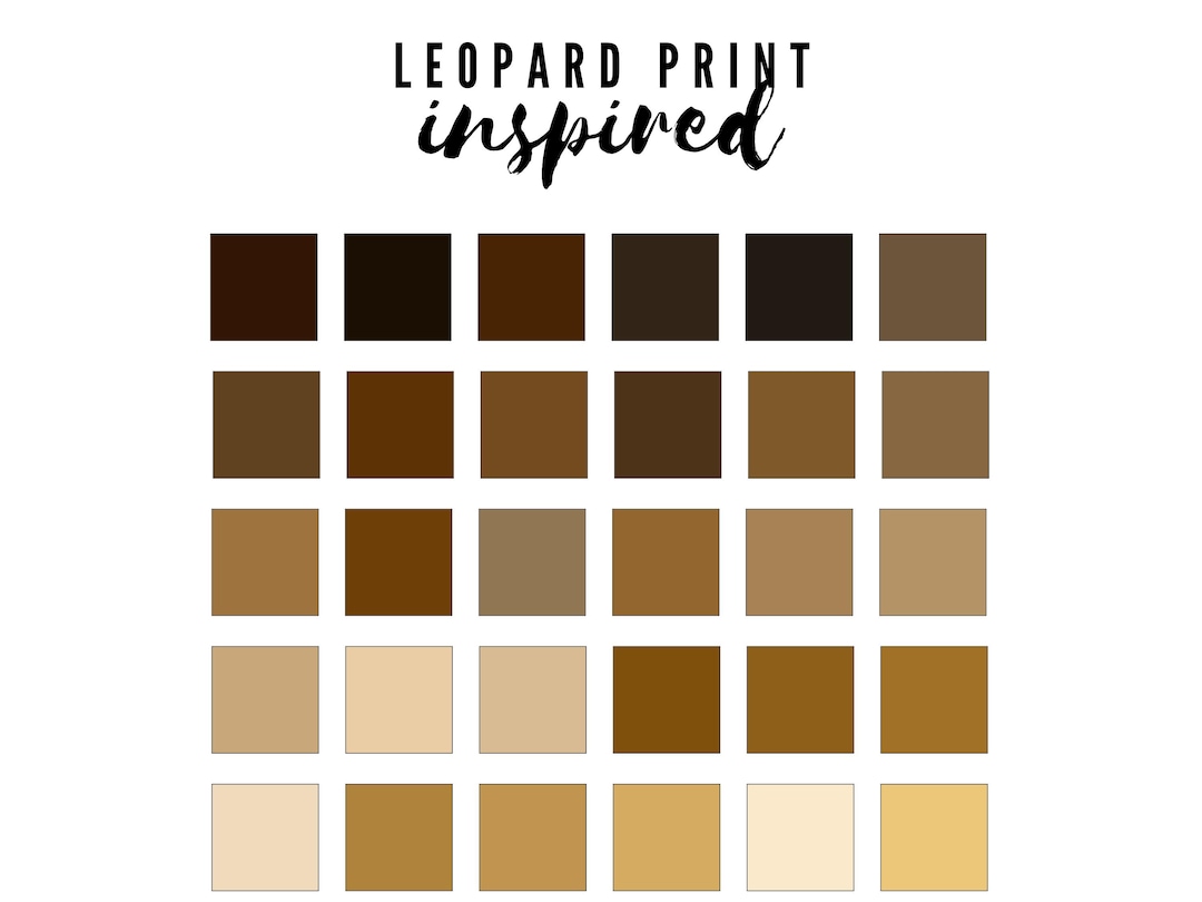 Procreate Color Palette Leopard Print Animal Pattern Fashion Inspired ...