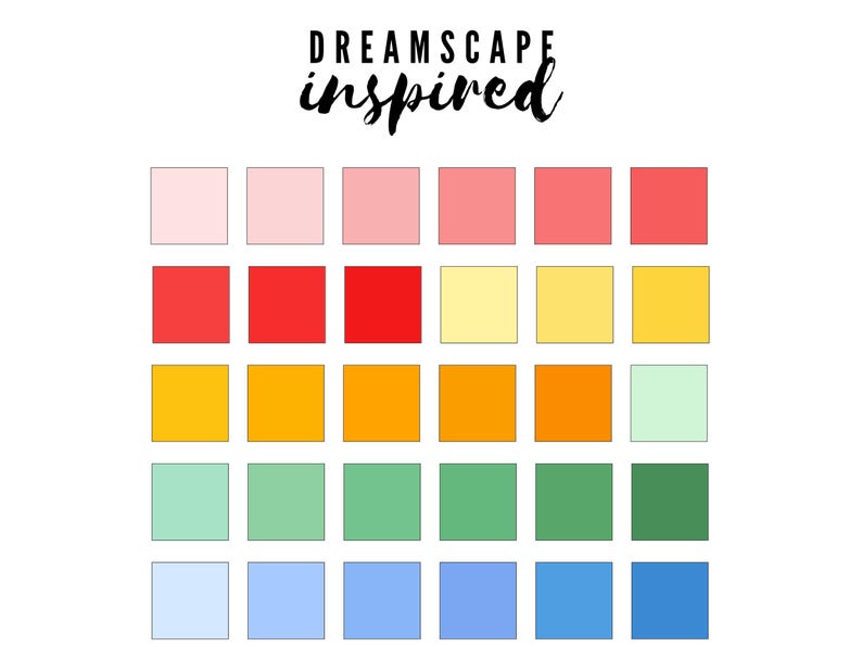 Procreate Color Palette Dreamscape Pastel Rainbow Bright Colorful ...