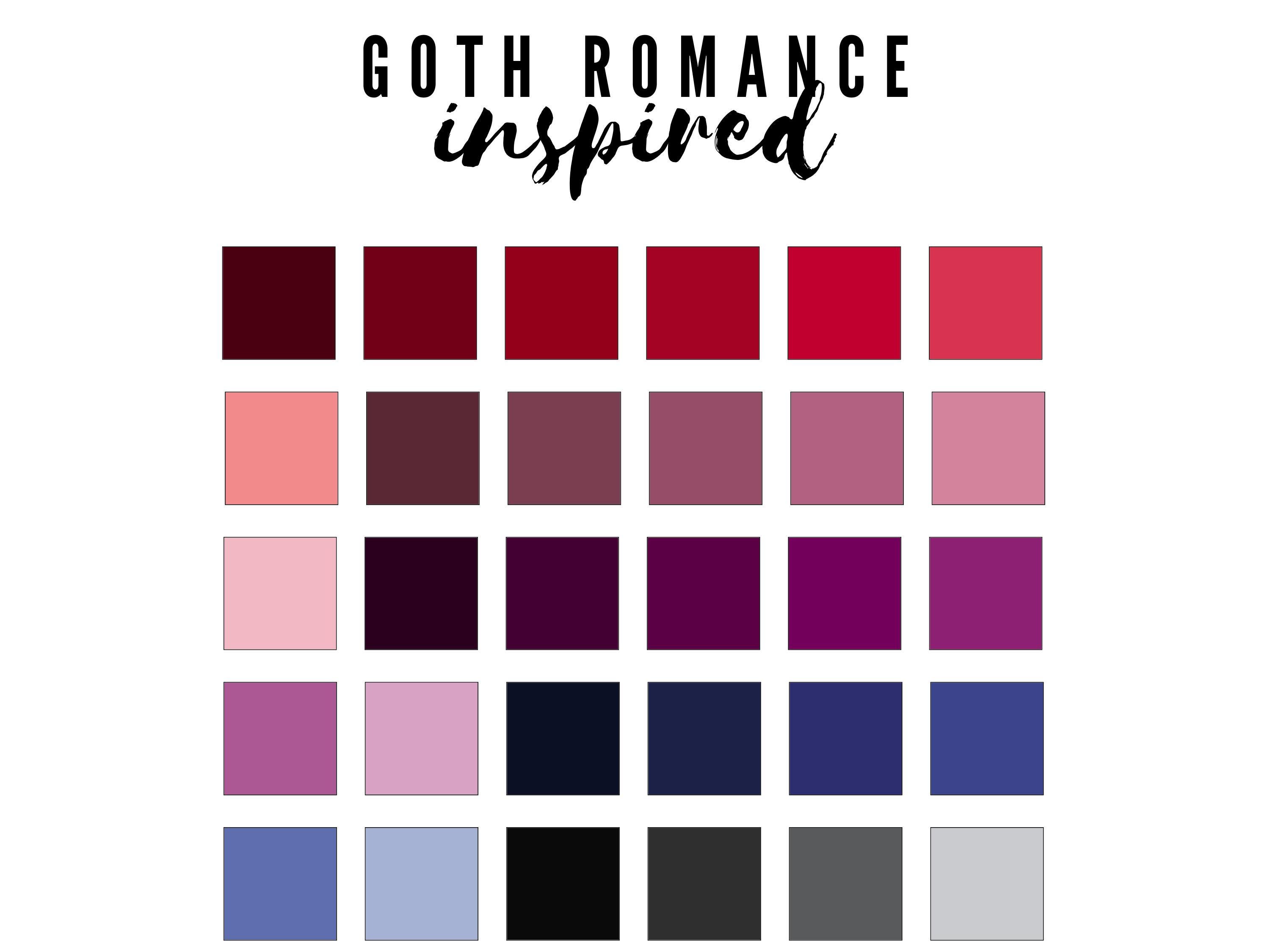Procreate Color Palette Goth Romance Love Valentine's Day Inspired ...
