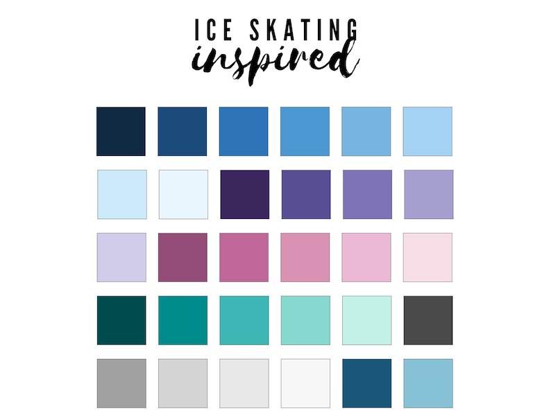 Procreate Color Palette Ice Skating Winter Cold Snow Inspired Color ...