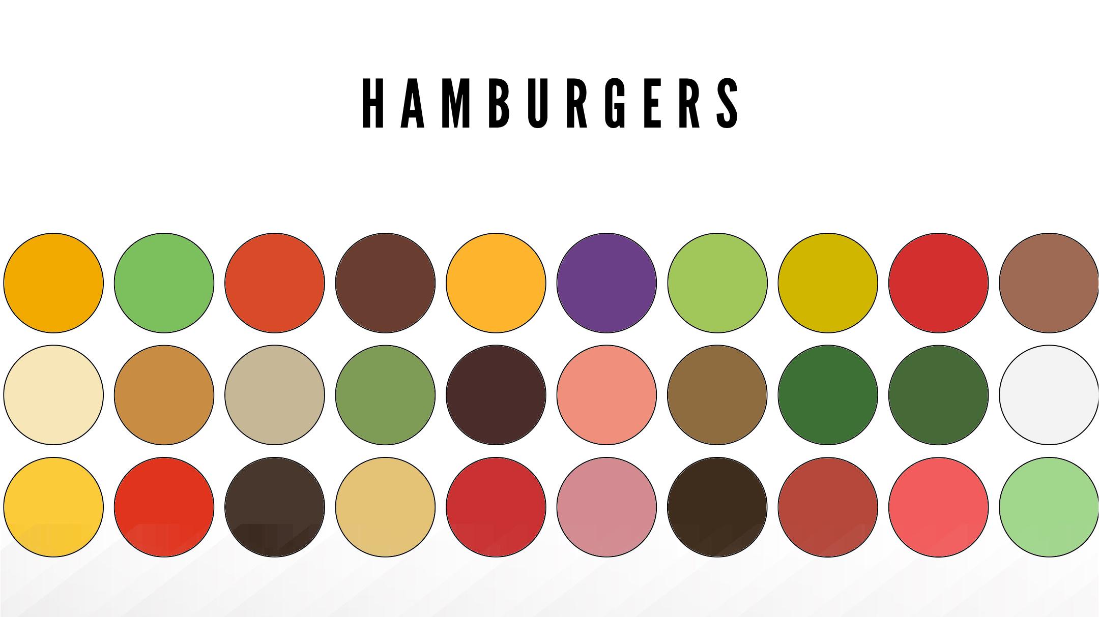 Procreate Color Palette Hamburger Burger Food Cookout Grill Inspired ...
