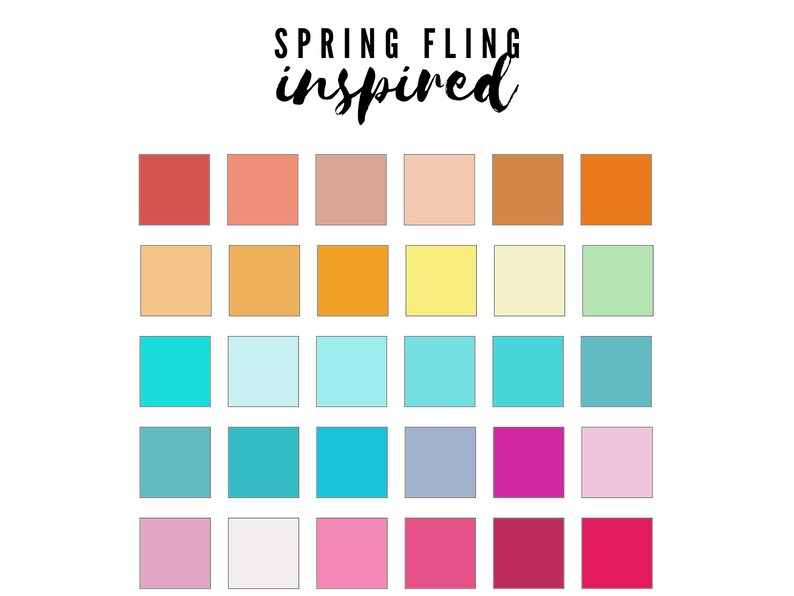 Procreate + Canva Spring Color Palette – 30 Bright & Pastel Swatches ...