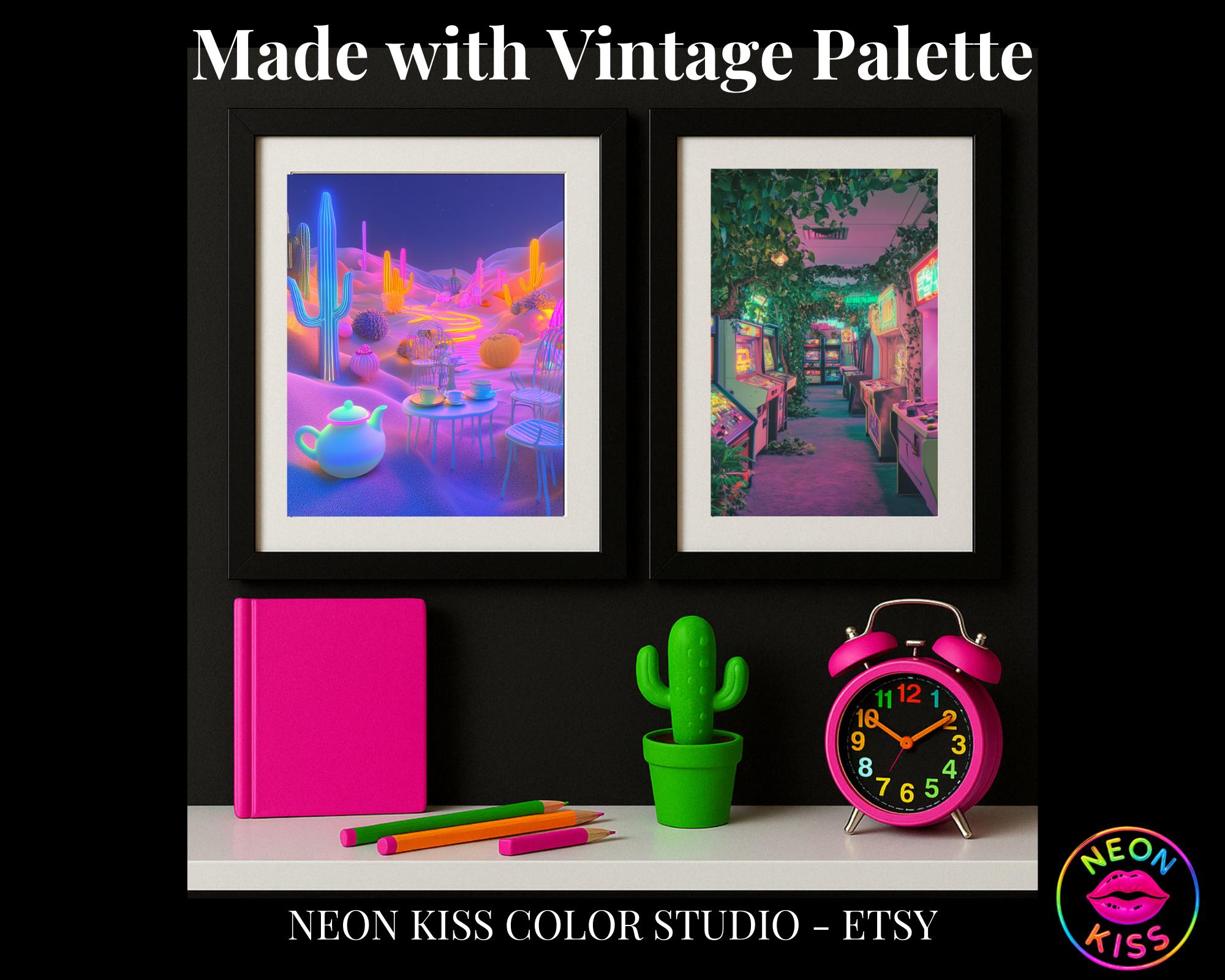 The Eras Vintage Retro Nostalgia Collection Color Palette Bundle for ...