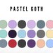 Procreate Color Palette Pastel Goth Digital Art Coloring - Etsy