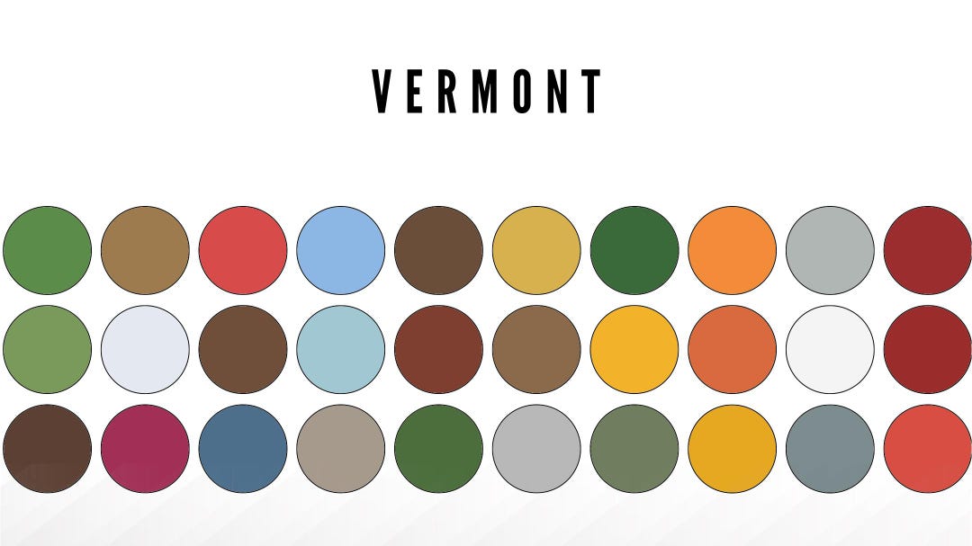 Procreate Color Palette Vermont Travel Fall Inspired Color Scheme ...