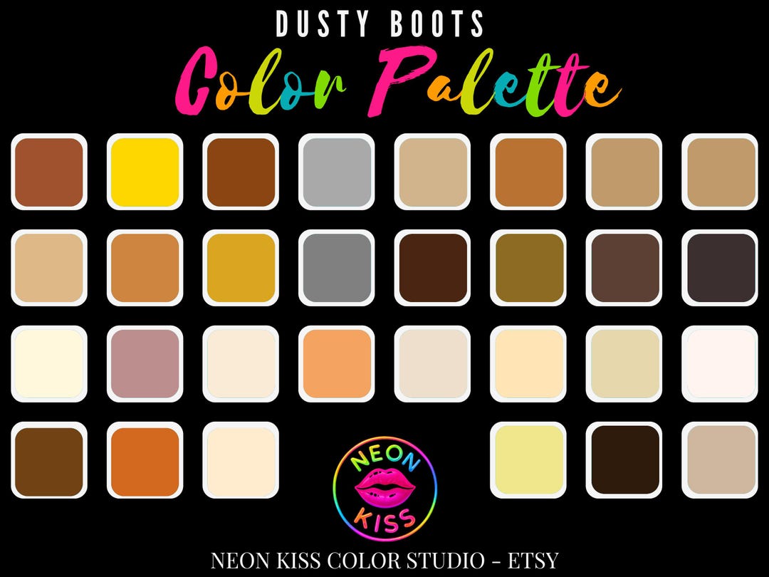 Dusty Boots Cowgirl Collection Western Theme Color Palette for ...