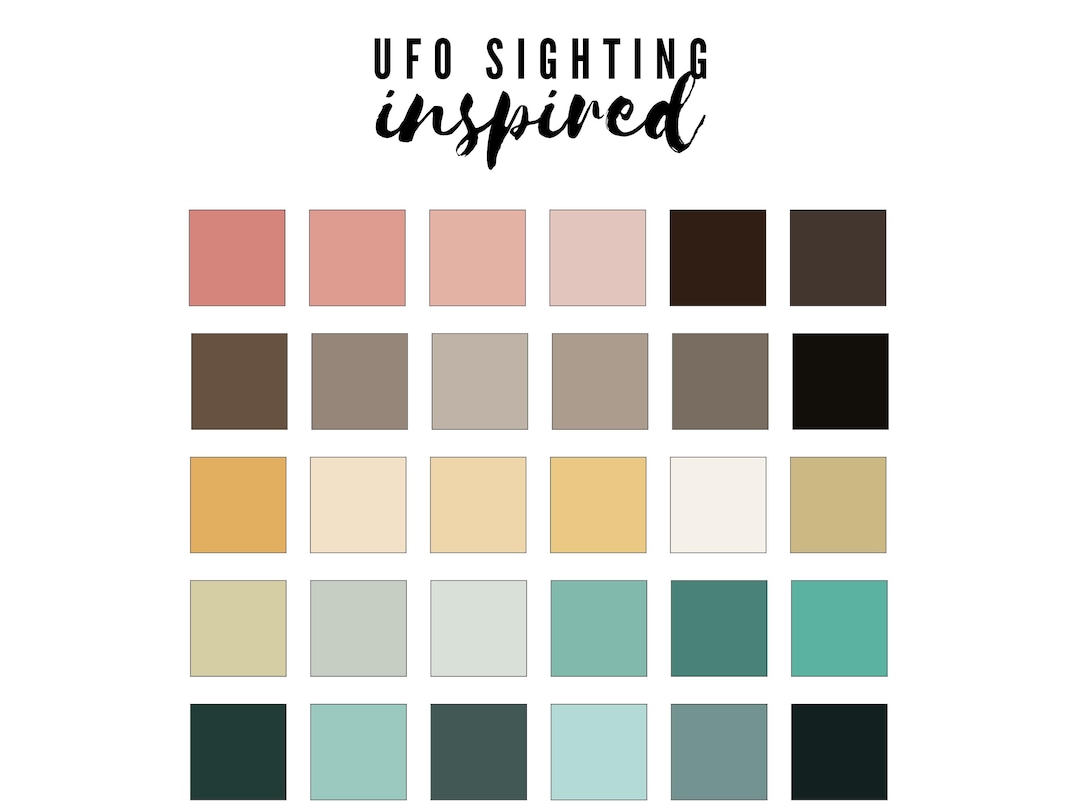 Procreate Color Palette UFO Sighting Alien Nature Outdoor Pastel ...