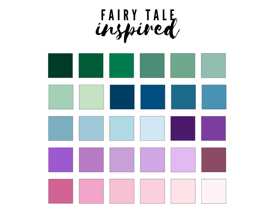 Procreate Color Palette Fairy Tale Mythical Princess Fantasy Inspired ...