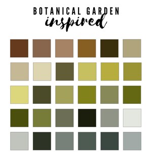 Procreate Green Color Palette – 30 Botanical Garden Swatches for ...