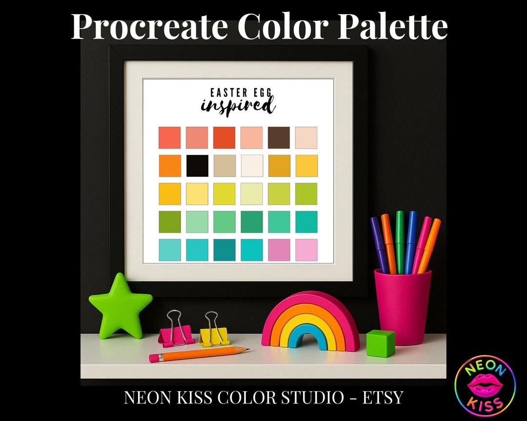 Procreate Color Palette Easter Egg Theme – 30 Bright Spring Colors for ...