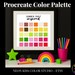 Procreate Color Palette Monet Artist Inspired Impressionist Coloring ...