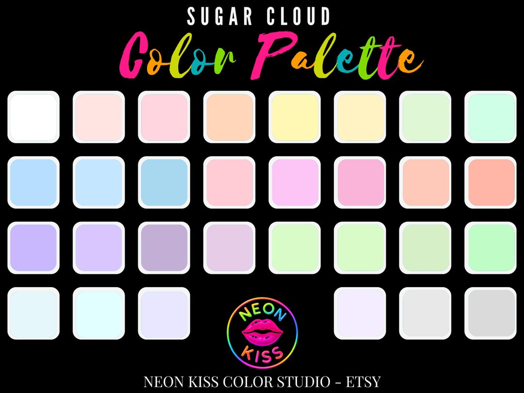 Sugar Cloud Sweet Pastel Dream Kid's Collection Color Palette for ...