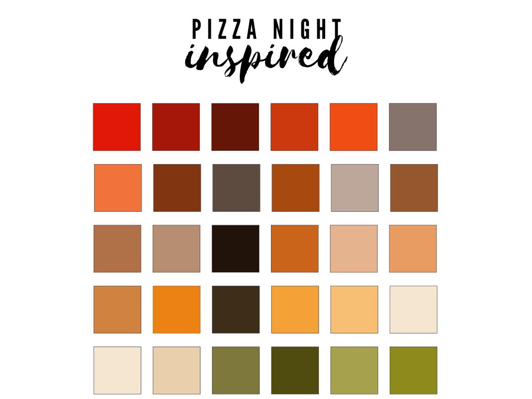 Procreate Color Palette Pizza Night Food Italian Inspired Color Scheme ...