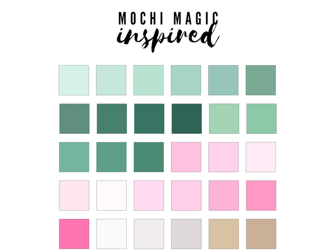Procreate Color Palette Mochi Magic Japanese Food Dessert Inspired ...