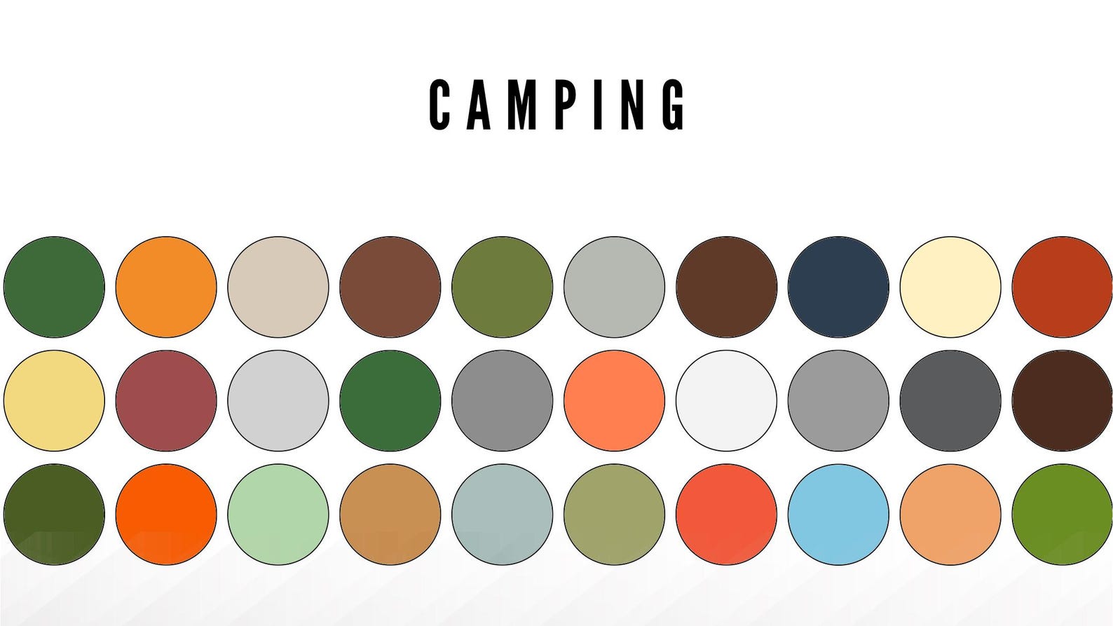Procreate Color Palette Camping Hiking Travel Outdoor Nature Vibes ...