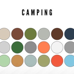 Procreate Color Palette Camping Hiking Travel Outdoor Nature Vibes ...
