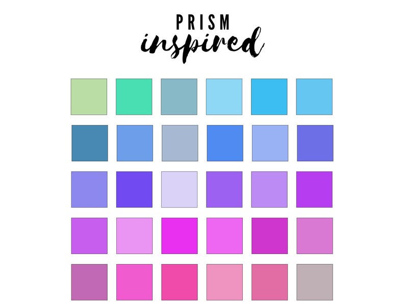Procreate Color Palette Prism Light Effect Inspired Pastel Color Scheme ...