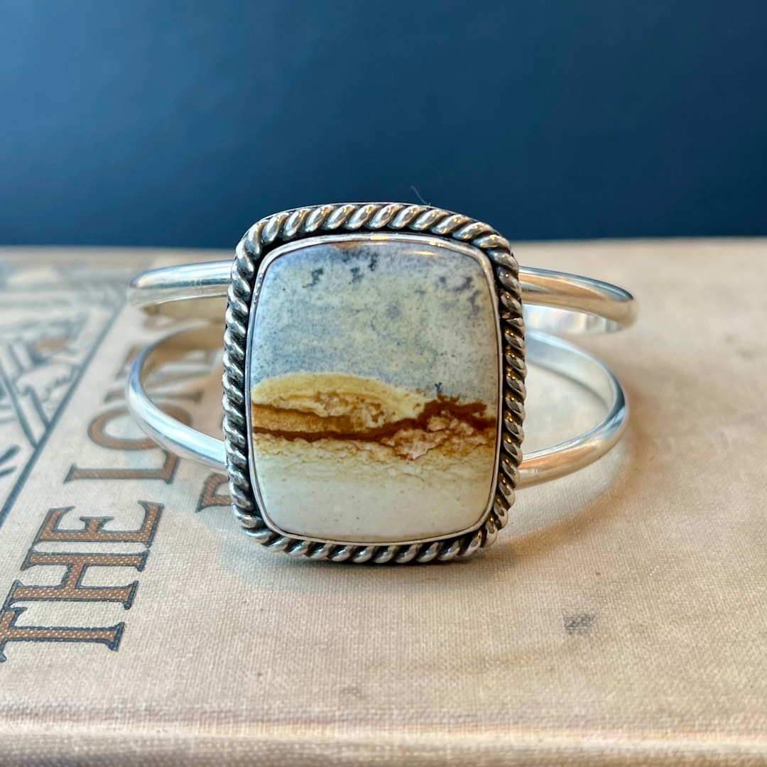 Chicken Track Jasper Cuff Bracelet - Etsy