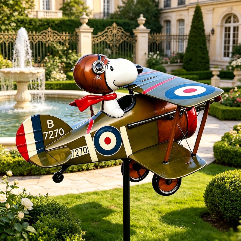 Snoopy Airplane Garden Windmill - Etsy