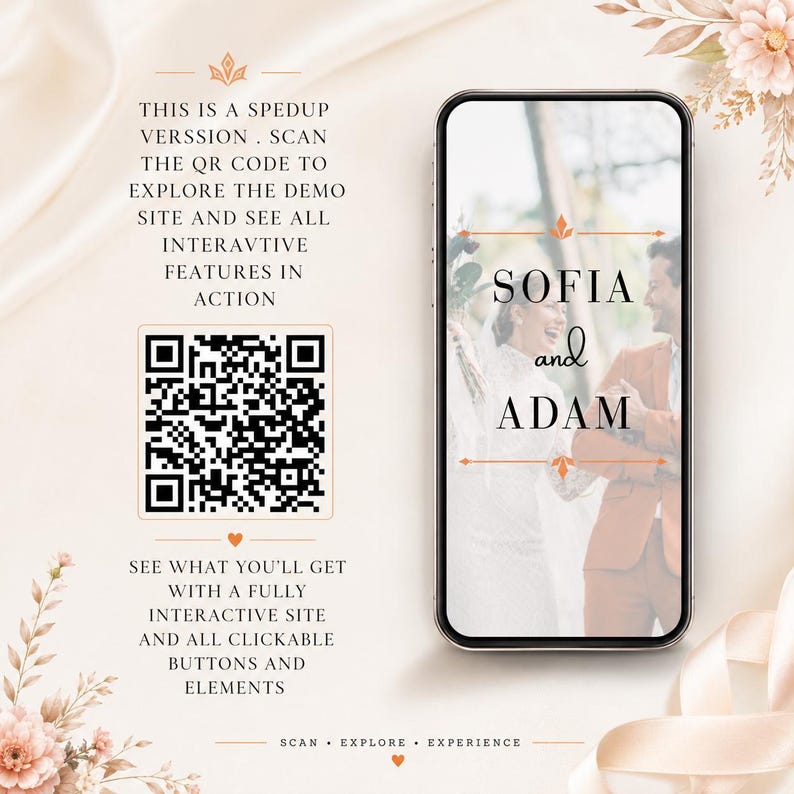 Marriage Invitation Website Canva Template With Music Online RSVP Save ...