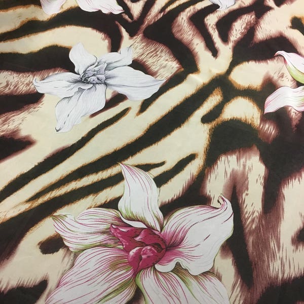 Sheer Tiger Print Fabric - Etsy