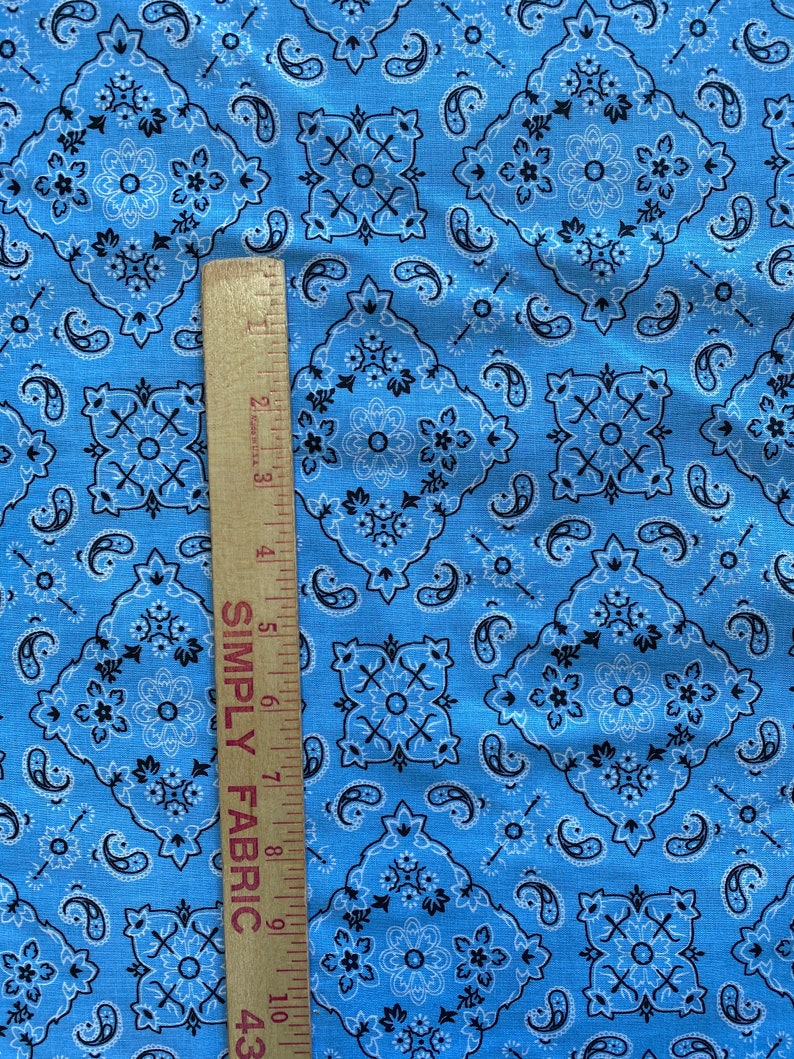 Bandana Paisley Print 58" Width Cotton / Poly Blend Fabric 8 COLORS ...