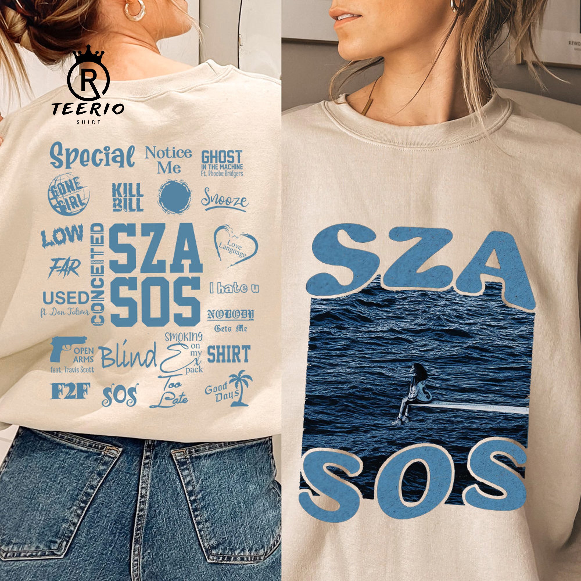 Sza SOS Shirt; SZA Printed Graphic Tee, Good Days Tee, Sos Tracklist ...