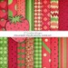 Strawberry Fields Digital Scrapbooking Paper Kit - Etsy