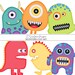 Monsters Clip Art Commercial or Personal Use - INSTANT DOWNLOAD - Etsy
