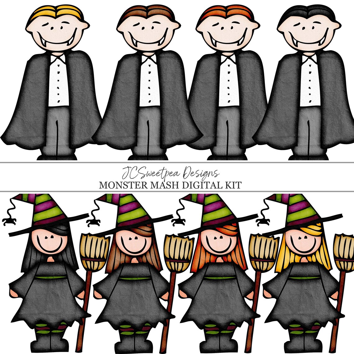 Monster Mash Halloween Digital Scrapbooking Kit - Etsy