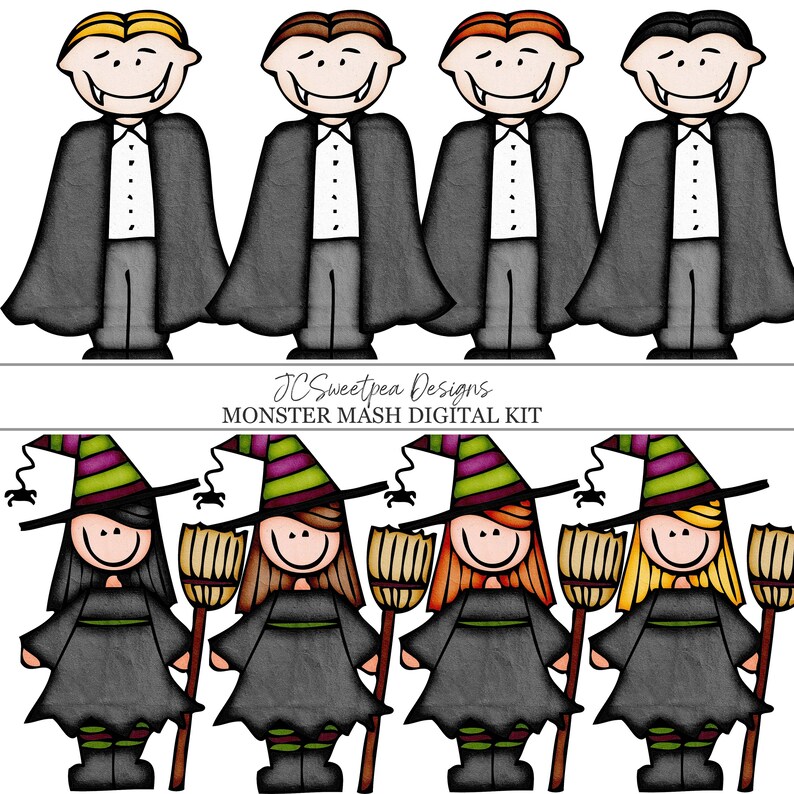 Monster Mash Halloween Digital Scrapbooking Kit - Etsy