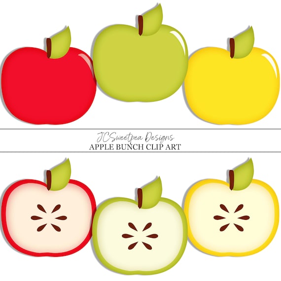 Apple Clip Art for Personal and Commercial Use INSTANT | Etsy