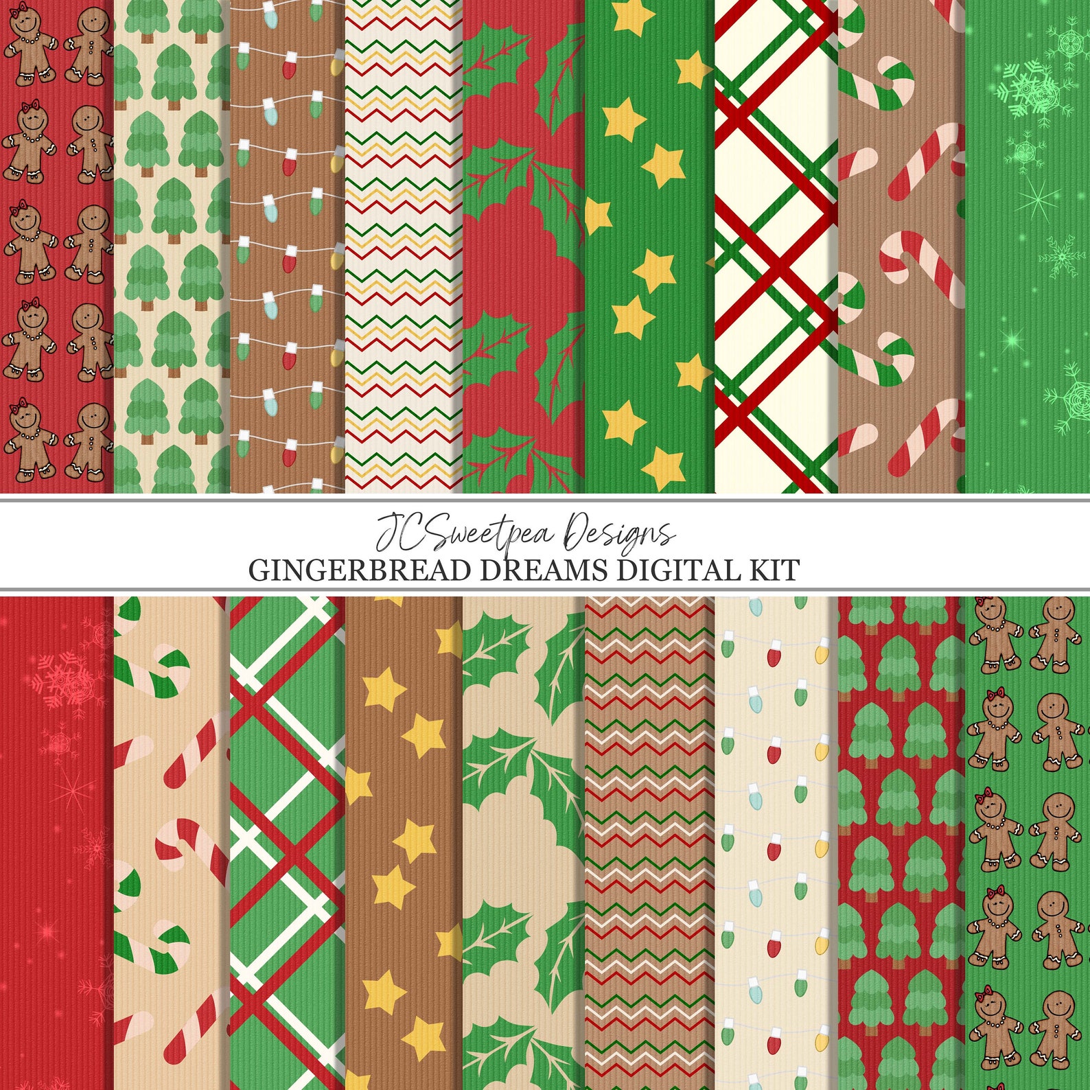 Gingerbread Dreams Digital Scrapbook Kit - Christmas - Etsy
