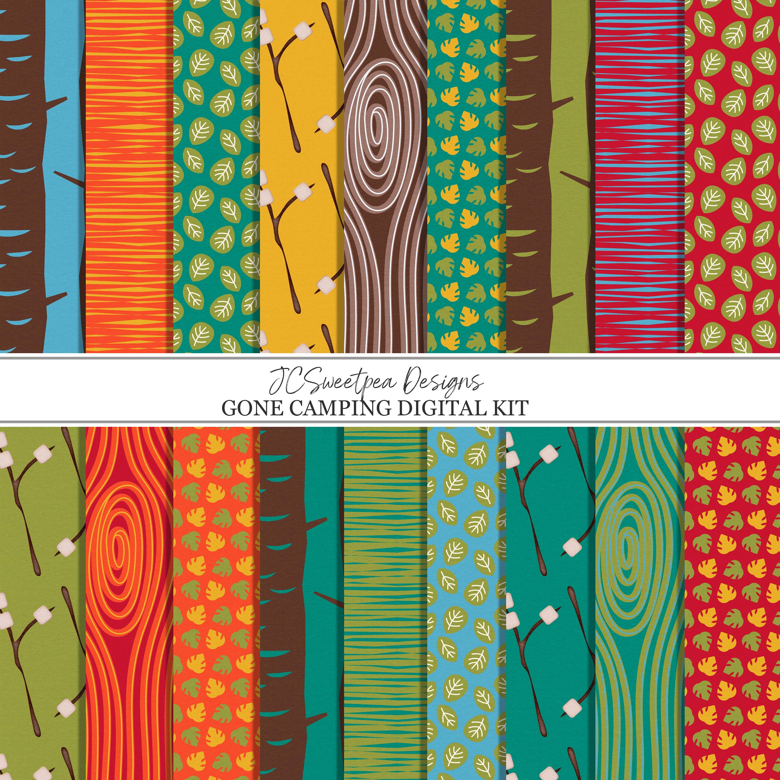 Gone Camping Digital Scrapbooking Kit - Etsy