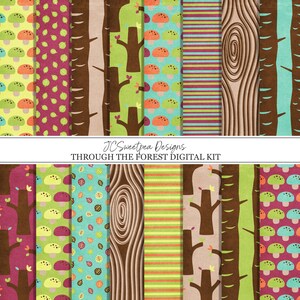 Through the Forest Digital Scrapbooking Kit - Etsy