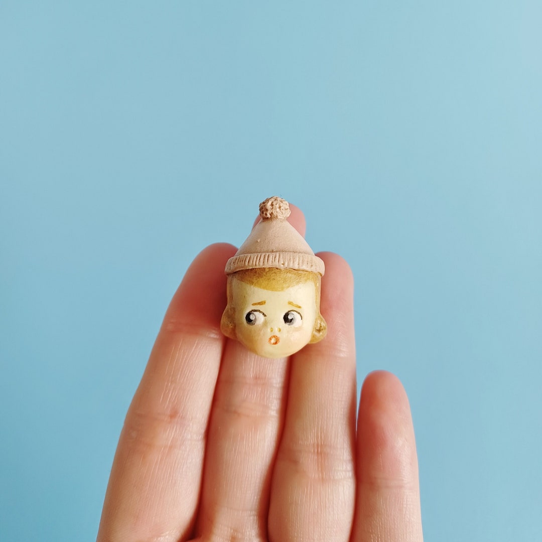 Kitsch Doll Pin Brooch Betty Peek a Boo With a Bobble Hat - Etsy