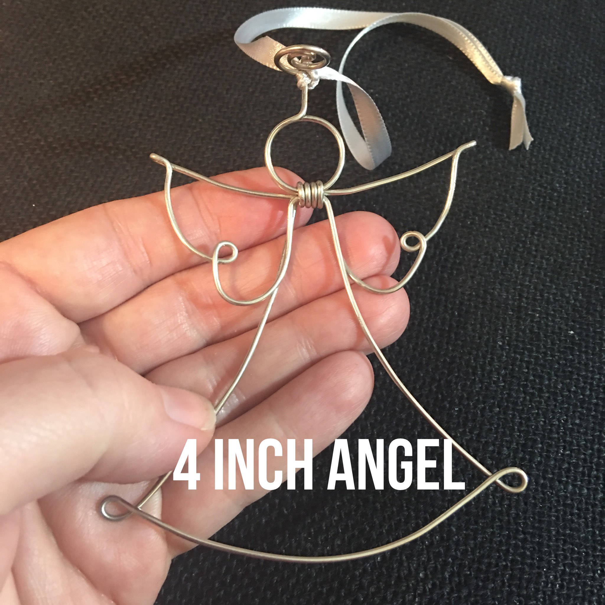 Customized Wire Wrapped Angel Ornament, Personalized Name Christmas ...