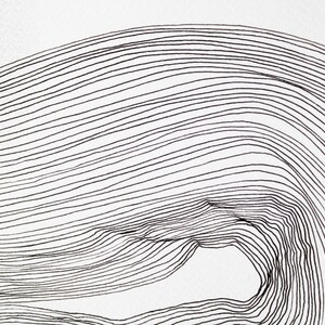 Flow of Lines Abstract Ink Original Art on Paper 35 X 25 Cm - Etsy
