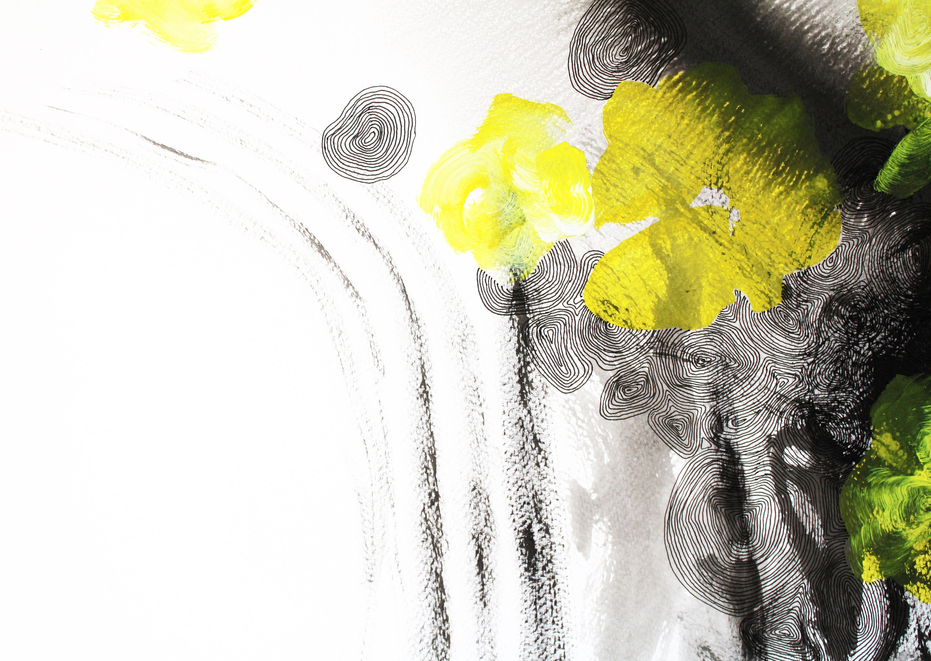 Yellow Flowers Large Abstract Original Painting 100x75cm - Etsy
