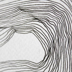 Flow of Lines Abstract Ink Original Art on Paper 35 X 25 Cm - Etsy