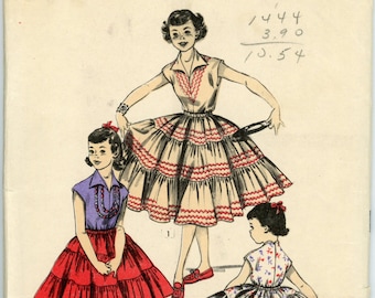 1954 Girls Dress - Etsy