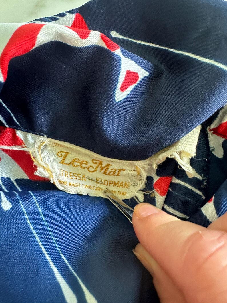 Vintage 1970s Patriotic Red-white-blue Women's Shirt - Lee Mar Ultressa ...