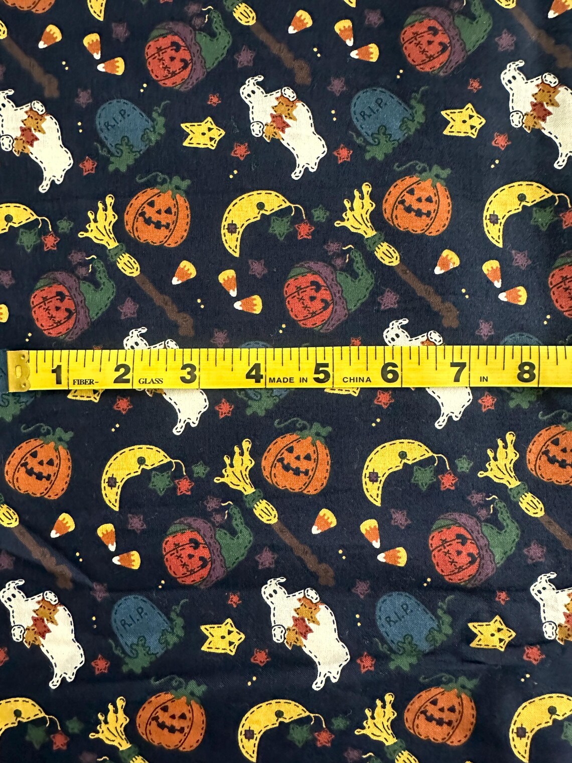 Vintage 1990s Leslie Beck for VIP Fabrics Halloween Fabric Sold by the ...