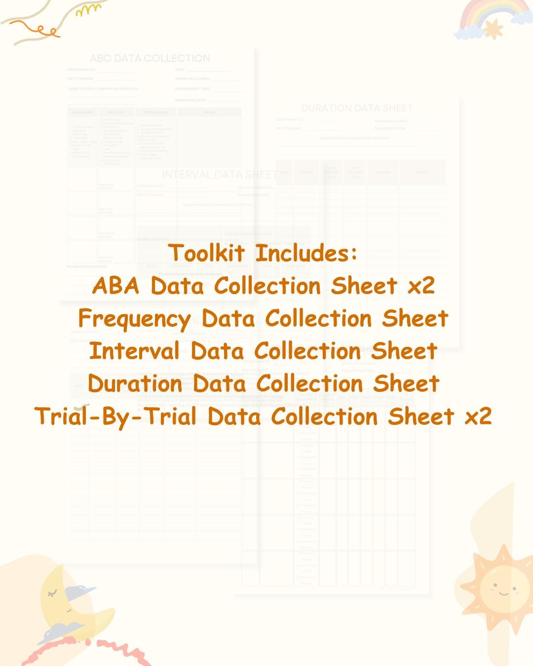 Early Intervention ABA Data Sheets Bundle - Etsy